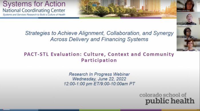 PACT-STL Evaluation: Culture, Context, and Community Participation - RWJF Alignment
